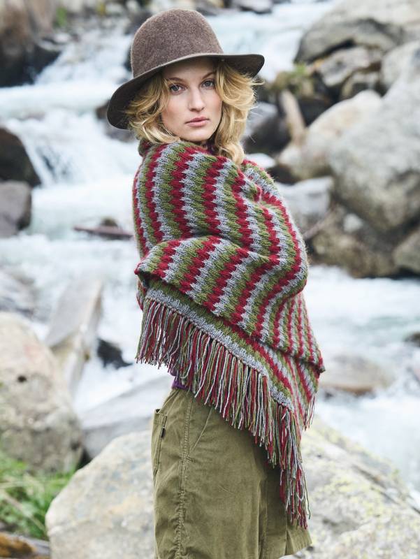 Anleitung: Wellenmusterpulli im Wellenmuster mit Blockstreifen