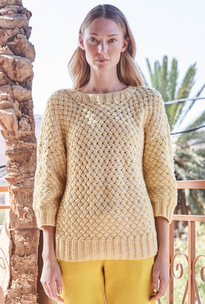 Pulli mit plastischem Flechtmuster